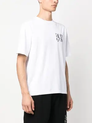 Palm Angels Monogram Cotton T-shirt - White