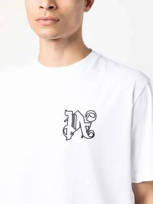 Palm Angels Monogram Cotton T-shirt - White