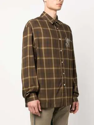 Palm Angels Logo-print Shirt - Brown