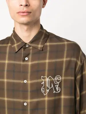 Palm Angels Logo-print Shirt - Brown