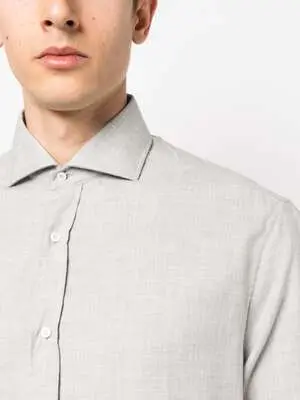 Brunello Cucinelli Long-sleeve Cotton-blend Shirt