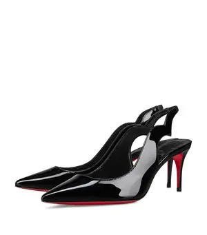 CHRISTIAN LOUBOUTIN Hot Chick Sling 70 Patent Leather Slingback Pumps - Multi