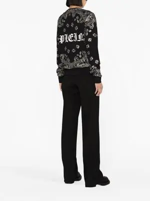 Philipp Plein Skull Bandana Cotton-blend Sweatshirt