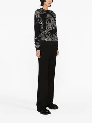 Philipp Plein Skull Bandana Cotton-blend Sweatshirt