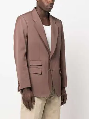 BOTTER Single-breasted Buttoned Wool Blazer - Brown