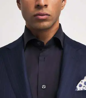 Eton Signature Twill Slim Shirt - Navy