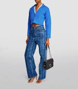 Sandro Cropped Tweed Jacket