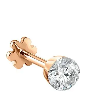 MARIA TASH Gold Invisible Set Diamond Threaded Stud Earring - Multi