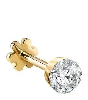 MARIA TASH Invisible Set Diamond Threaded Stud Earring Multi