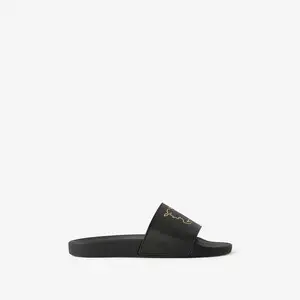 Burberry Check Ekd Motif Slides