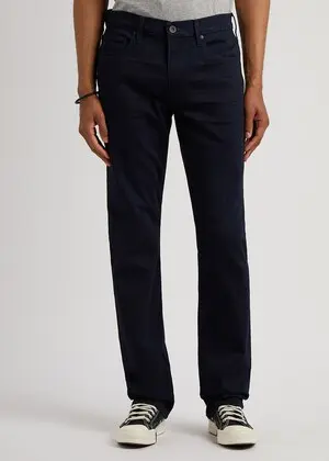 Paige Normandie Straight-leg Jeans - Dark Blue