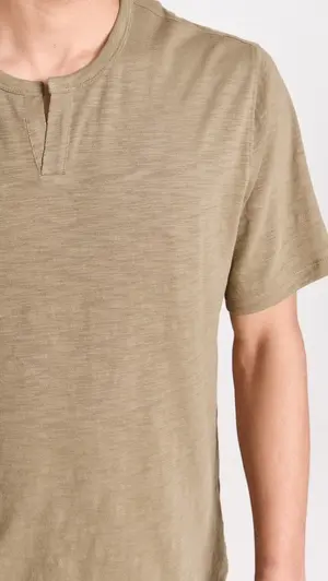 Vince Slub Split Neck Tee - 361omo