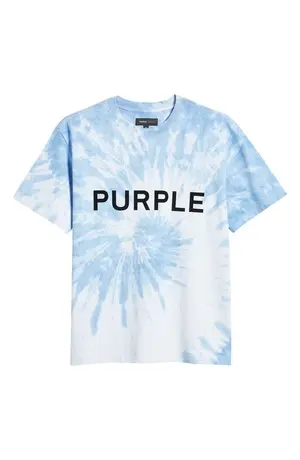 PURPLE BRAND Tie Dye Logo Graphic T-shirt