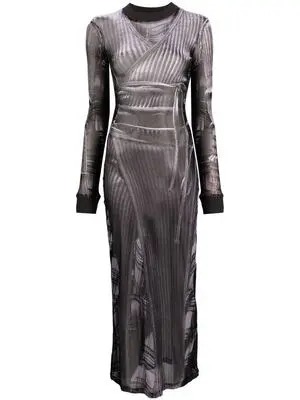 Y/project Trompe L'oeil Wrap Maxi Dress - Grey