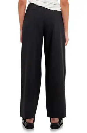 GREY LAB Contrast Waist Wide Leg Pants