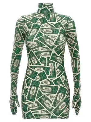 Vetements Million Dollar Styling Mini Dress - Green