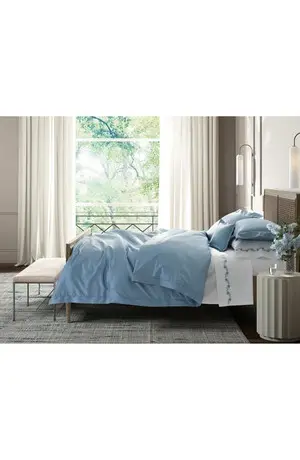 MATOUK Talita Satin Stitch Duvet Cover - Silver