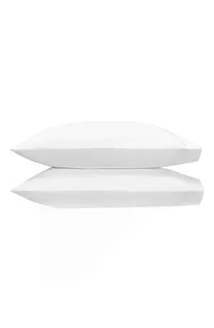 MATOUK Set Of 2 Roman Hemstitch Linen Pillowcases - White