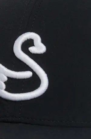SWANNIES Swan Delta Waterproof Baseball Cap - Black-white