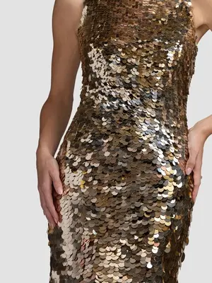 Mac Duggal Sequined Sleeveless Gown
