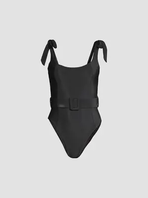 Beach Riot Sydney Ribbed One-piece Swimsuit Black