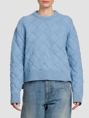 Bottega Veneta Textured Diamond Wool Sweater