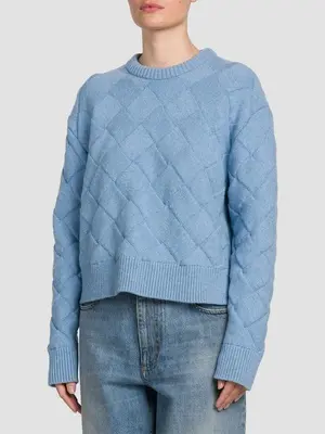 Bottega Veneta Textured Diamond Wool Sweater