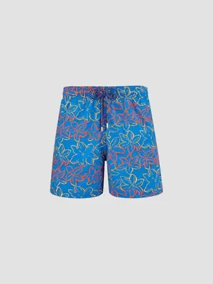Vilebrequin Floral-embroidered Swim Shorts - Faience