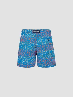 Vilebrequin Floral-embroidered Swim Shorts - Faience
