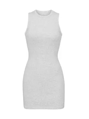 SKIMS Cotton Rib Tank Dress Light Heather Grey