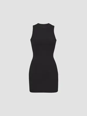 SKIMS Cotton Rib Tank Dress - Soot