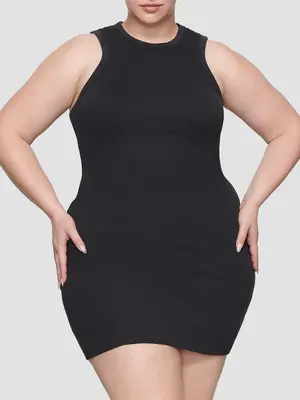 SKIMS Cotton Rib Tank Dress - Soot