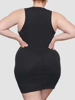 SKIMS Cotton Rib Tank Dress - Soot