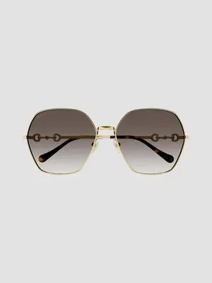 Gucci Horsebit 62mm Geometric Sunglasses