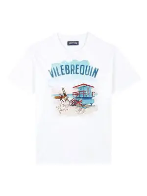 Vilebrequin Malibu Lifeguard House Graphic T-shirt - Off White