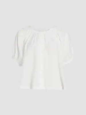 DÔEN June Puff-sleeve Top - Salt