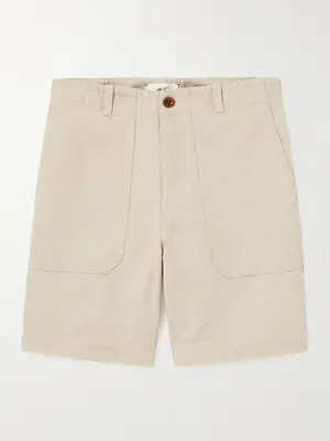 Mr P. Straight-leg Cotton-twill Cargo Shorts