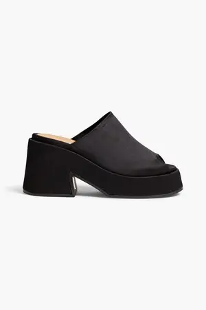 GANNI Satin Platform Mules