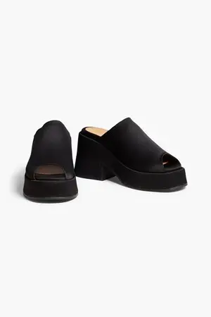 GANNI Satin Platform Mules