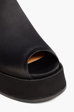 GANNI Satin Platform Mules