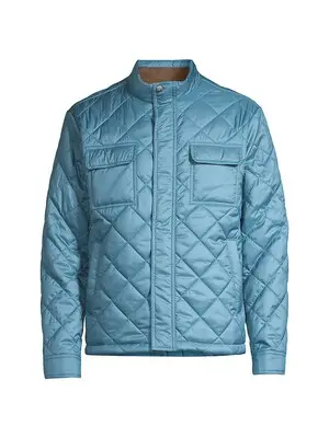 Peter Millar Crown Norfolk Quilted Bomber Jacket - Reservoir