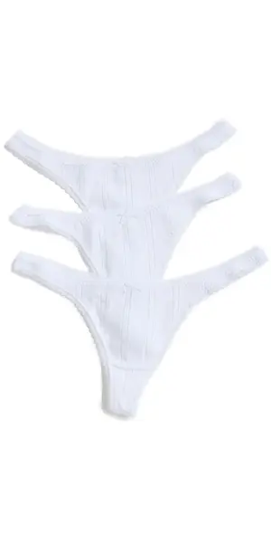 COUCOU The Thong: 3 Pack - White