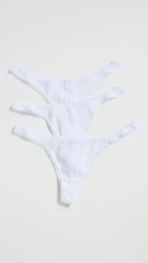 COUCOU The Thong: 3 Pack - White