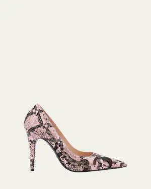 Gucci Anita Python-embossed Pumps