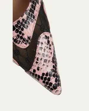 Gucci Anita Python-embossed Pumps