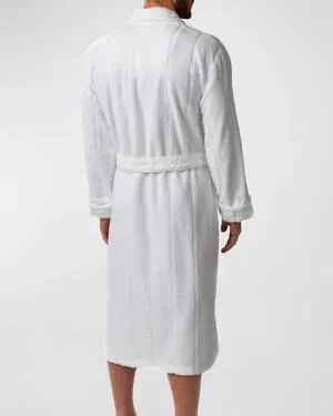 Majestic International Apos;s Ultra Lux Jacquard Shawl Robe - Blanco
