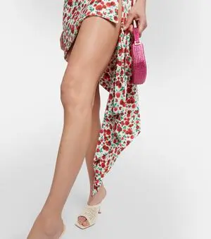 Magda Butrym Floral Appliqué Miniskirt - Multicoloured