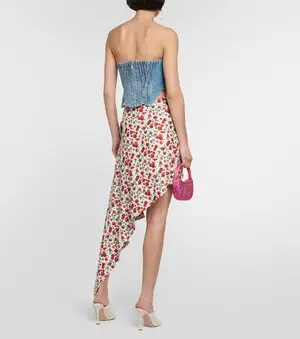 Magda Butrym Floral Appliqué Miniskirt - Multicoloured