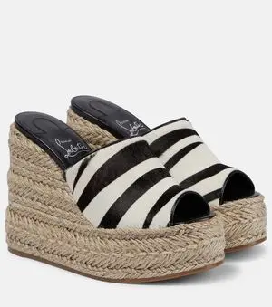 CHRISTIAN LOUBOUTIN Ariella Espadrille Wedges - Multicoloured