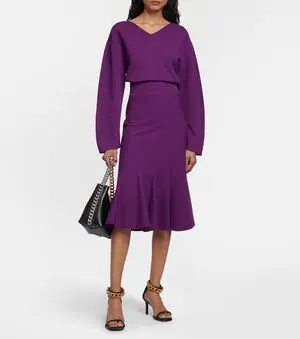 Stella McCartney Stretch Jersey Midi Skirt